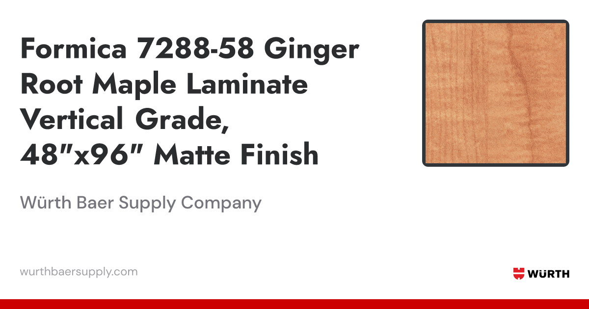 Formica 7288-58 Ginger Root Maple Laminate Vertical Grade, 48"x96 ...