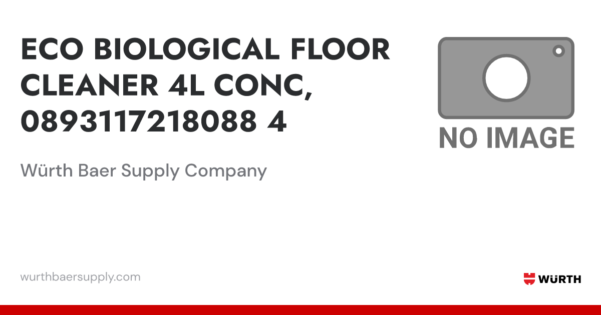 ECO BIOLOGICAL FLOOR CLEANER 4L CONC, 0893117218088 4 | Würth Baer ...
