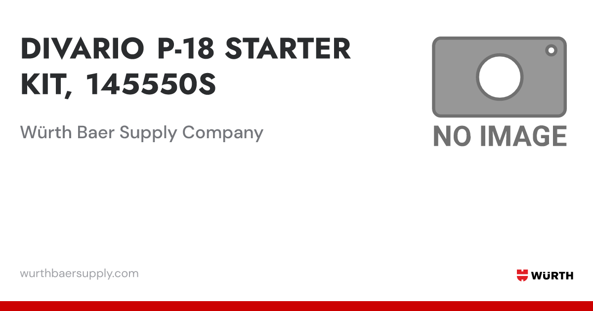 DIVARIO P-18 STARTER KIT, 145550S | Würth Baer Supply Company
