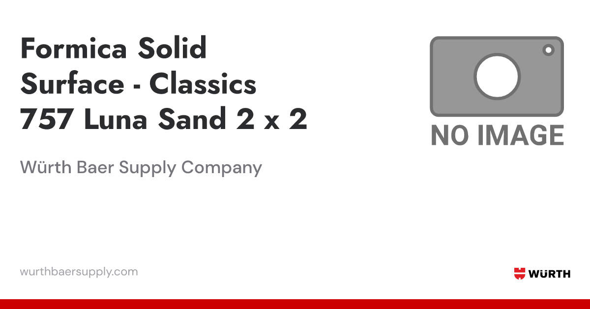 Formica Solid Surface - Classics 757 Luna Sand 2 x 2 | Würth Baer ...