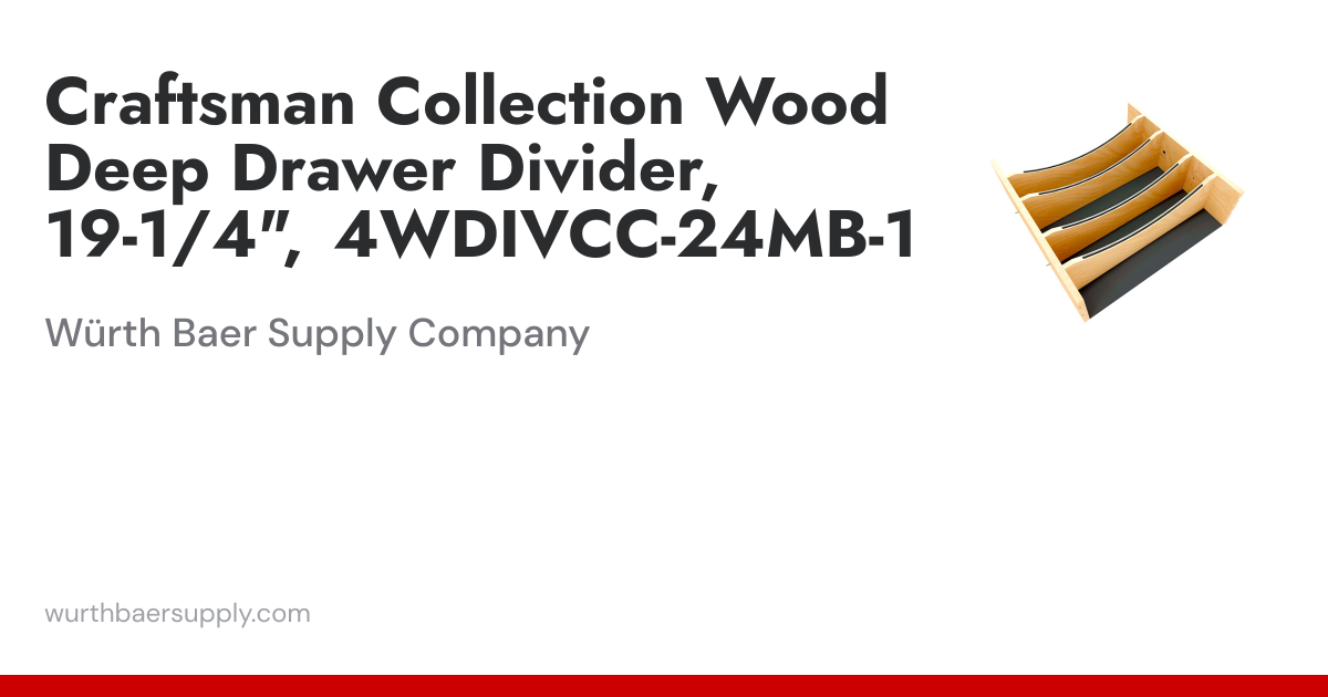 Craftsman Collection Wood Deep Drawer Divider, 19-1/4", 4WDIVCC-24MB-1 ...