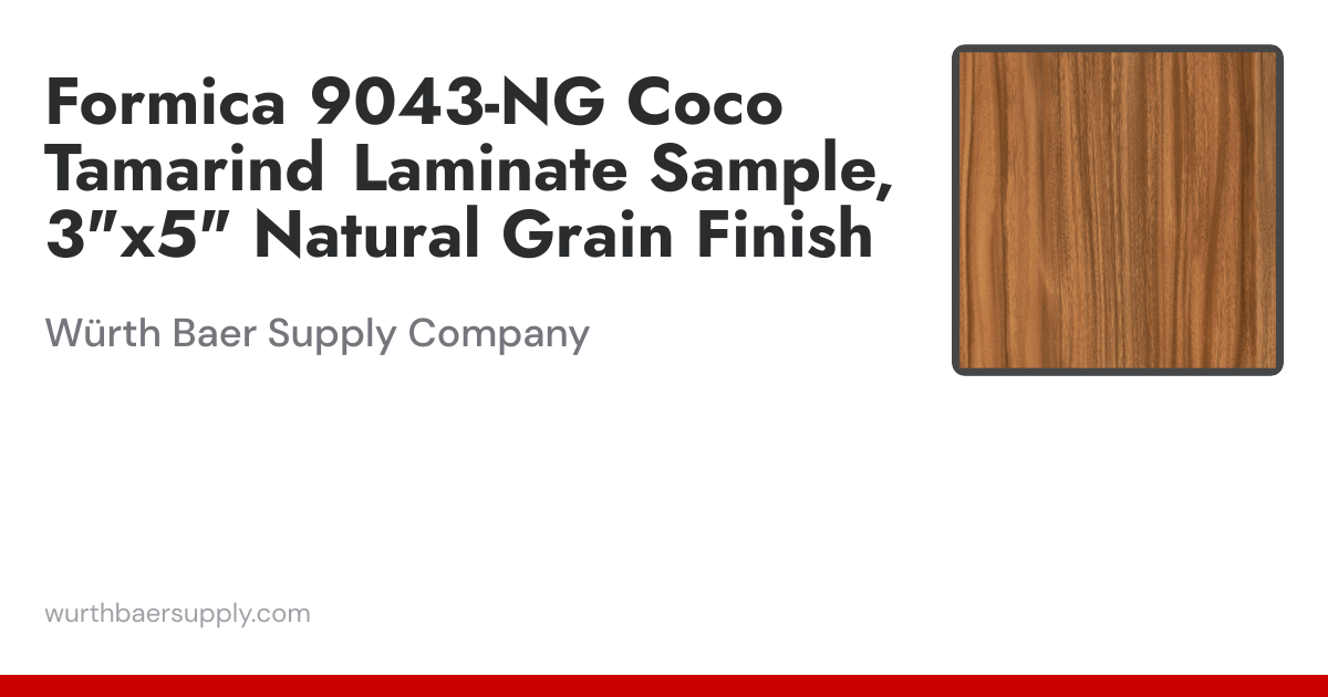 Formica 9043-NG Coco Tamarind Laminate Sample, 3"x5" Natural Grain ...