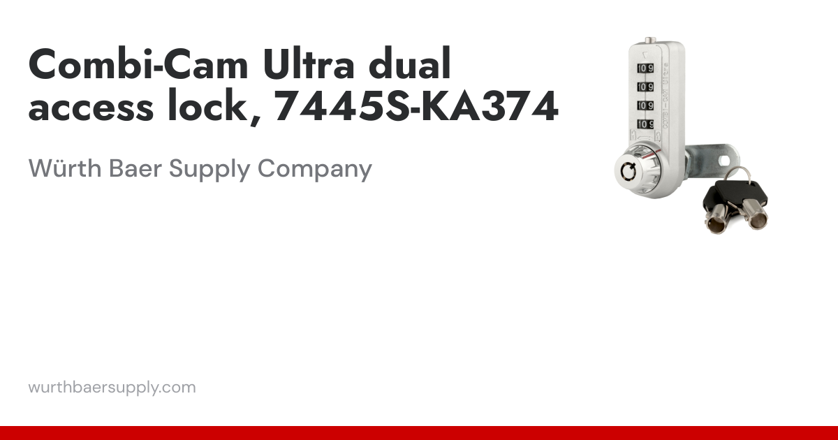 7445 Combi-Cam Ultra 5/8" Dual Access Keyless Lock, Chrome, Keyed to ...