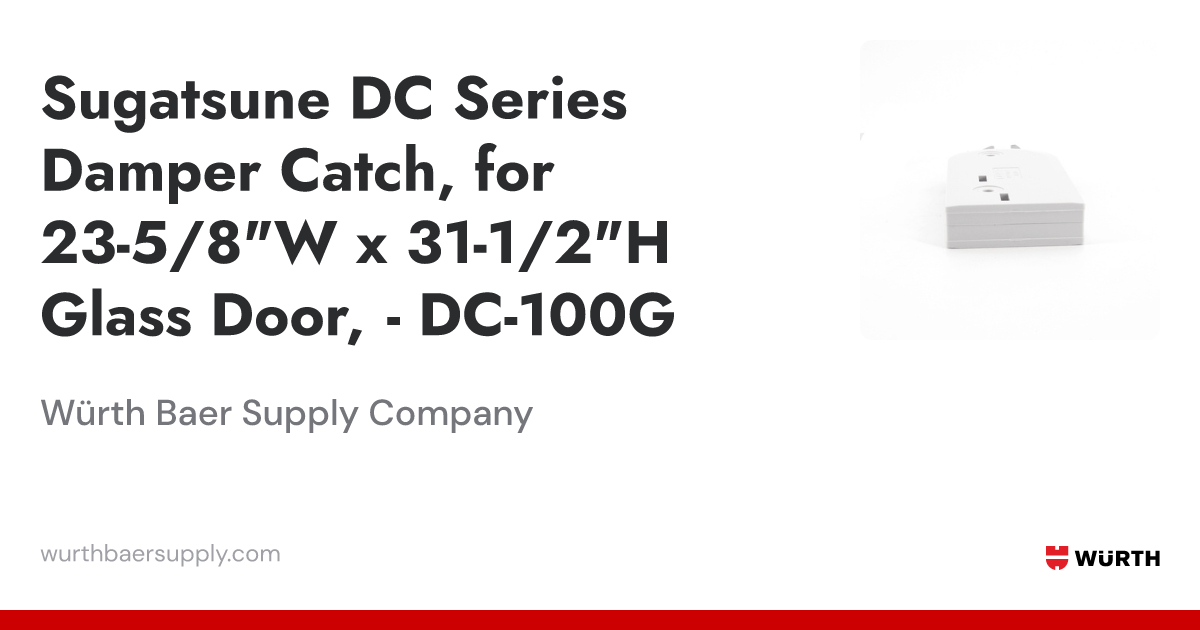 Sugatsune DC Series Damper Catch, for 23-5/8"W x 31-1/2"H Glass Door ...